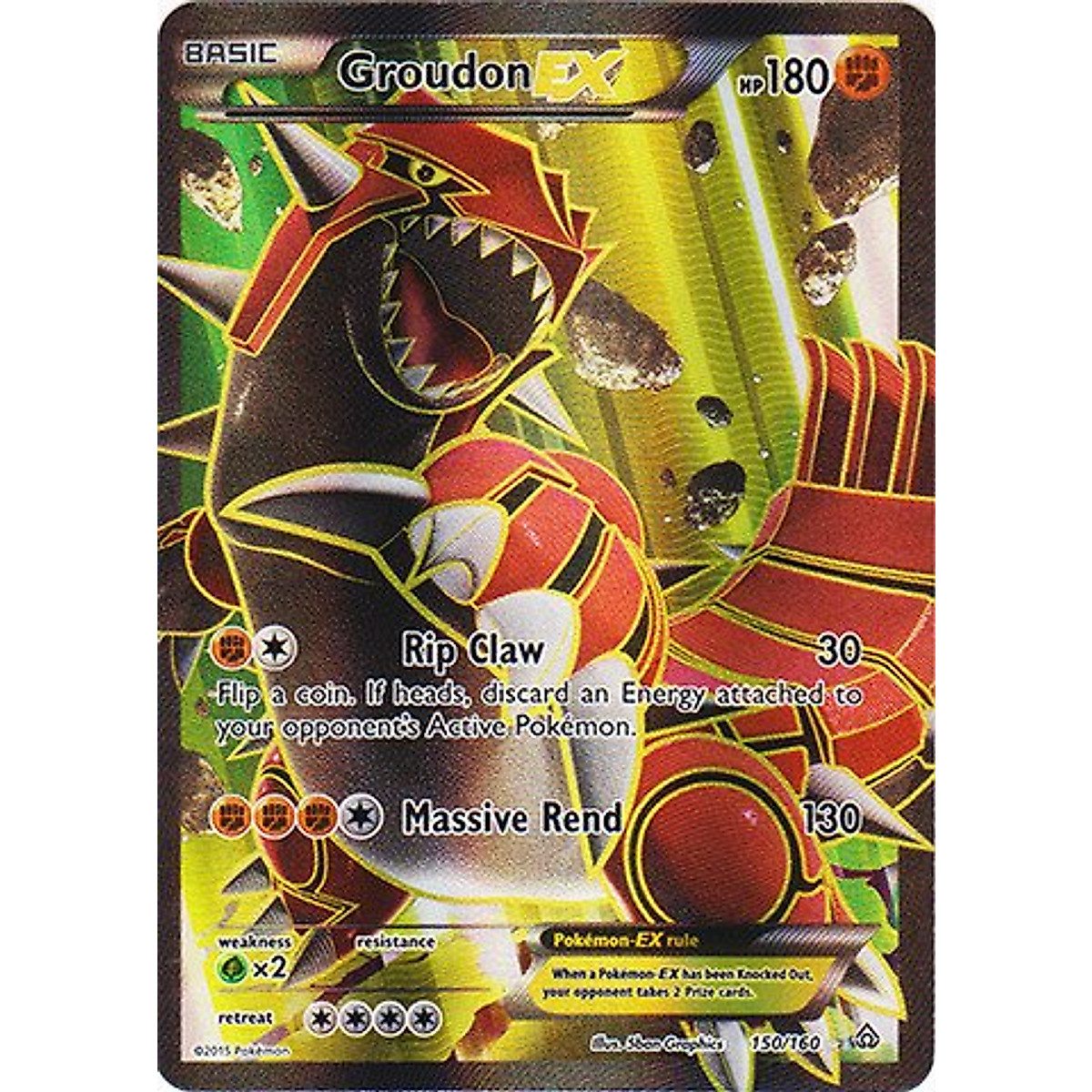 Pokemon - Groudon-EX (150/160) - XY Primal Clash - Holo