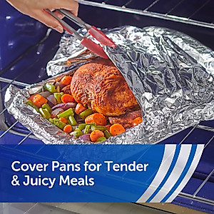 Reynolds Wrap Heavy Duty Aluminum Foil Roll, Thick Heavy Duty Foil for Added Strength and Durability, Secure Easy Open and Close Tab, 12 Inches Wide, 50 Sq. Ft.