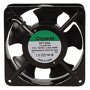 SUNON SP100A-1123XBT-R AC Fan Ball 117 CFM 50dB Flange Mount, 115V, 60Hz, 0.24 Amp, 20W, 3150 RPM, 1.5" - 102884