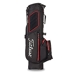 Titleist - Players 4 StaDry Golf Bag - Black/Black/Red