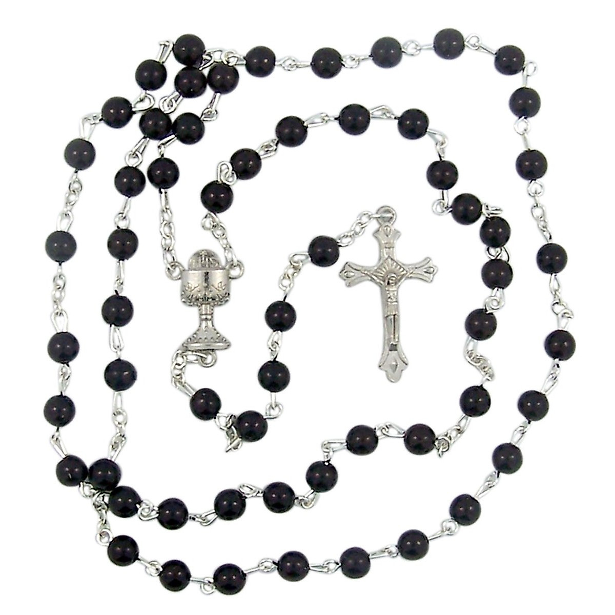 Boys My First Holy Communion Gift Set with Prayer Book, Rosary, and Chalice Pendant