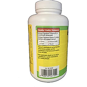 Kirkland Maximum Strength Vitamin D3 600 Softgels (Pack of 2)