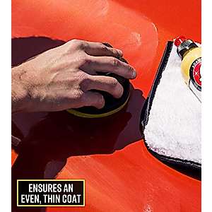 Adam's Yellow Hex Grip Car Wax Foam Applicator - Car Detailing Tool for Waxing Kit Glaze Sealant Liquid Paste Wax Ceramic Coating | Paint & Auto Part Accessories | Car Wash Kit Cleaning Supplies