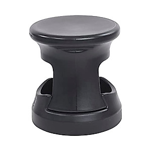 ECR4Kids Storage Wobble Stool, 15in Seat Height, Active Seating, Black
