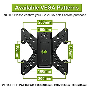 USX MOUNT TV Wall Monitor Mount Fits for Most 26-42 Inch TVs Monitors, Holds up to 66lbs, TV Monitor Mount Bracket with Adjustable Tilt Swivel, Max VESA 200x200mm
