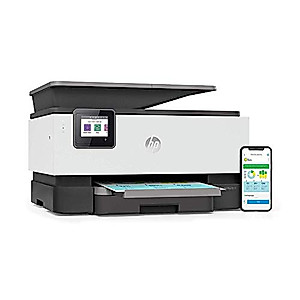 HP OfficeJet Pro 9015 All-in-One Wireless Color Printer, with Smart Home Office Productivity, HP Instant Ink, Works with Alexa (1KR42A)
