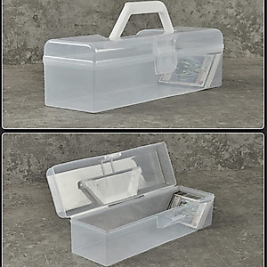 YUZUHOME White Yugioh Deck Box, Plastic Storage Case Deck for Yugioh Cards,Waterproof Deck Holder Boxes for Yugioh Game Cards, Clear