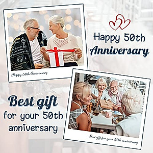 50th Anniversary Blanket Gifts Gift for 50th Wedding Anniversary Golden 50 Years of Marriage Gifts for Couple Wife Husband Dad Mom Parents Grandpa Grandma Grandparents Back in 1973 Blanket 60Lx50W