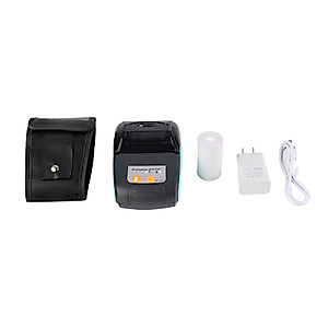 DAUERHAFT Thermal Printer, Wireless Portable Receipt Printer, Mini Bluetooth Thermal Bill Printer, 58mm 110-240V(Blue)
