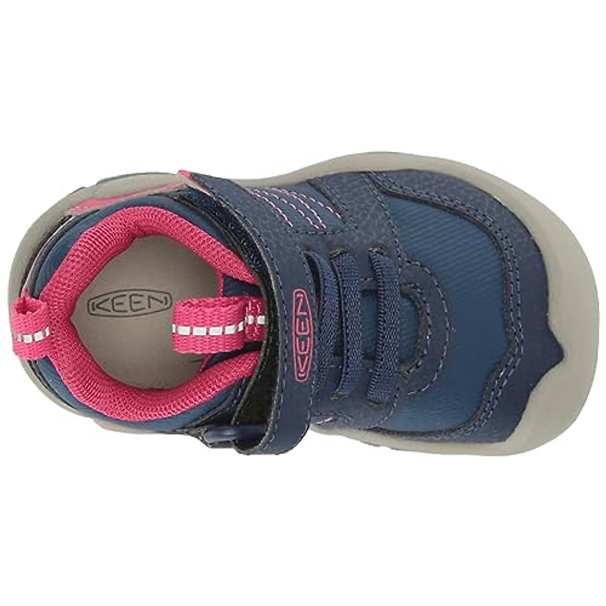 KEEN unisex child Knotch Peak Closed Toe Water Sandal, Blue Depths/Pink Peacock, 3 Big Kid US
