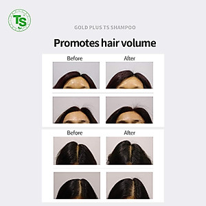 Gold Plus TS Shampoo for Anti-Thinning Biotin Shampoo(16.9 Fl Oz) Luxury Gold Biotin Ingredients | For Damaged, Dry, Thin Hair | Silicone Free