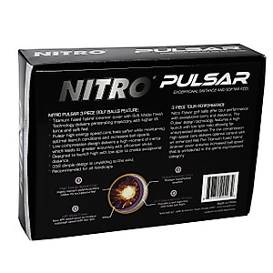 Nitro Pulsar Box Golf Balls (Pack 12), Yellow
