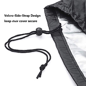 UCARE Patio Chair Covers Outdoor Lounge Chair Cover Waterproof 210D Fabric Furniture Single Chair Sofa Cover for Veranda Garden Patio (27x31x40in/ 70x79x102cm, Black)