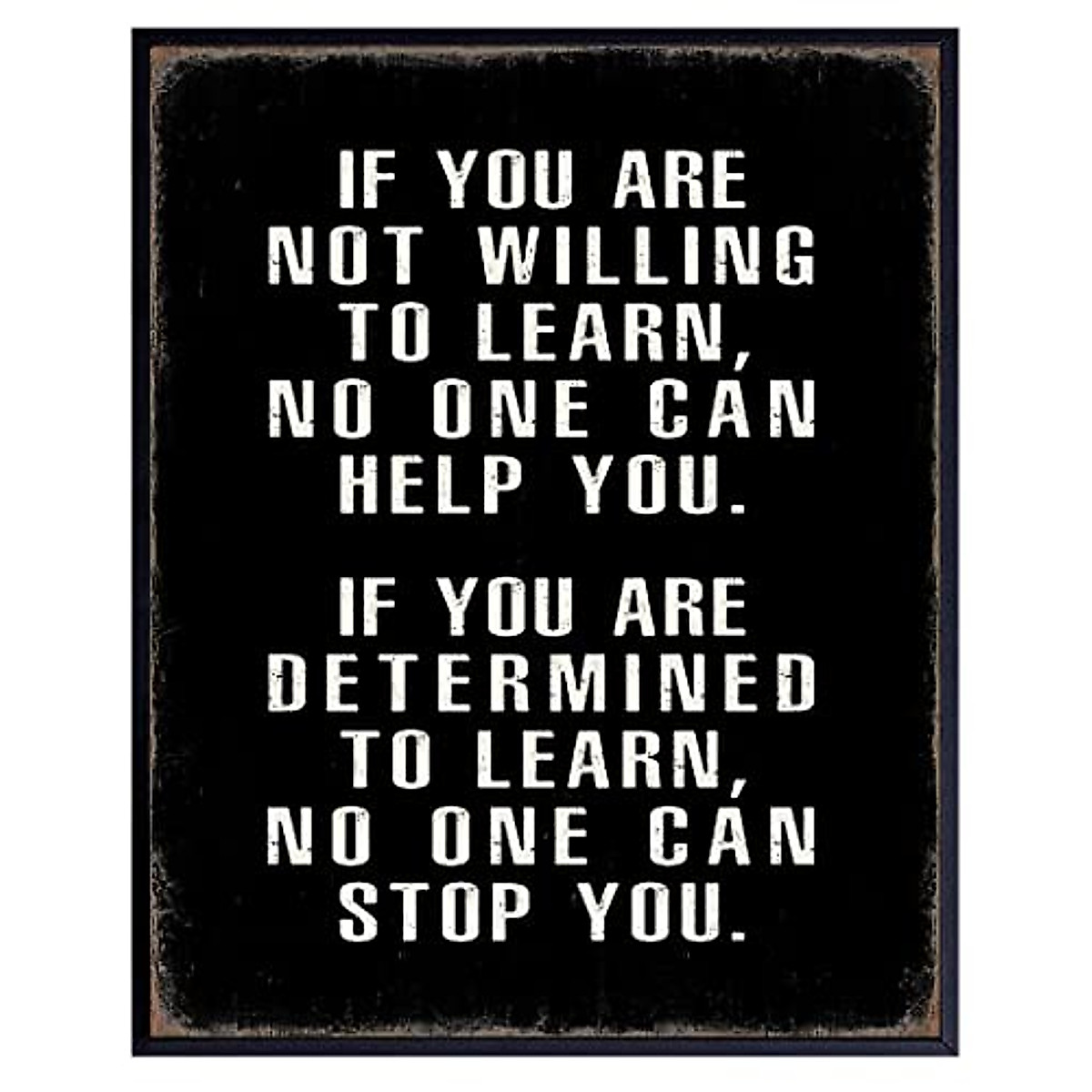 Motivational Wall Art - Office Wall Art & Decor Motivational poster - Positive Quotes Wall Decor - Encouragement Gifts - Positive Sayings for Wall Decor - Entrepreneur Wall Art - Inspirational Quotes