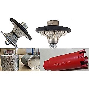 Diamond 3/4" Ogee Bullnose 3/4" Full Bullnose Granite concrete bullnose router bit profile shaping wheel 1 3/8" Diamond core bit hole saw zero tolerance grinding drum stone marble renovation