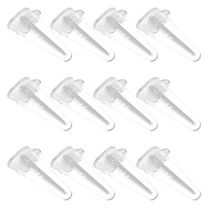Bettomshin 1000Pcs 0.1ml Conical Centrifuge Tubes, with Snap Cap, Transparent Mini Plastic Microcentrifuge Test Tubes Storage Containers for Beads Specimen Sample Lab