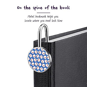 Baseballs Metal Bookmark Vintage Silver Book Marker Clip Unique Christmas Teacher Birthday Gifts 1.2"