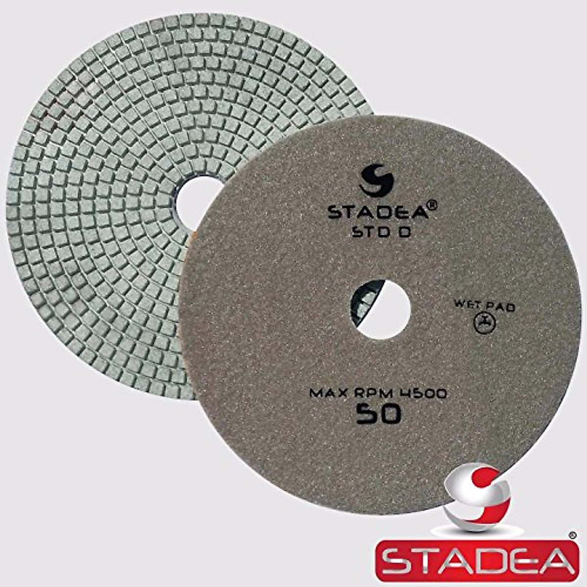 Stadea PPW252B Diamond Polishing Pad 7 Inch Grit 100 For Marble Concrete Stones Terrazzo Granite Floor Polishing