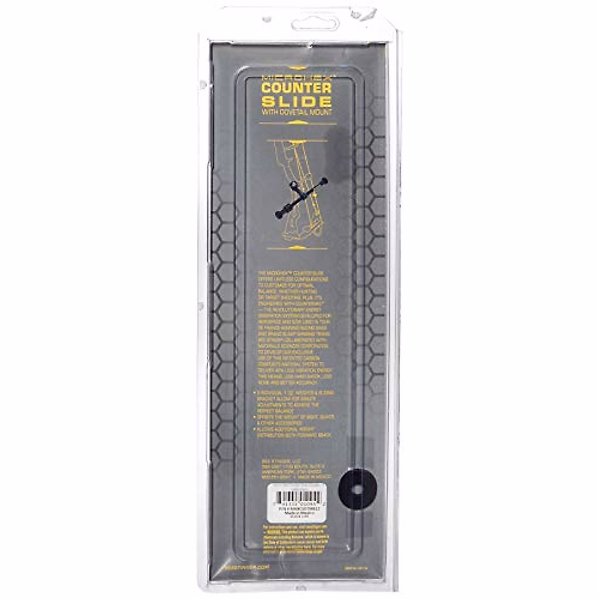 Bee Stinger B-Stinger MicroHex Counter Slide Stabilizer Dovetail Matte 12", Black