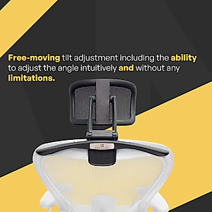 ERGOKING Headrest Compatible with Herman Miller Aeron Remastered Fully Adjustable Height & Tilt, Removable Coat Hanger Graphite Frame, Graphite Mesh