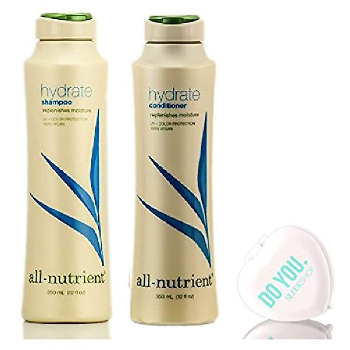 All Nutrient Hydrate Shampoo & Conditioner DUO Set, replenishes moisture (with Sleek Compact Mirror) (12 oz + 12 oz DUO Kit)