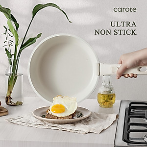 CAROTE 21pcs Detachable Handle Pots and Pan Set, Nonstick Induction Cookware, Removable Handle, RV Oven Safe Cookware
