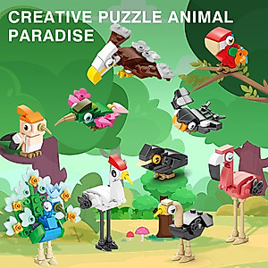 Sawaruita Party Favors for kids-20 Packs Fun Bird Building Blocks Sets Classroom Prizes-Birthday Goodie Bags Stuffers for Kids-Mini Animal Building Blocks Toys for Ages 6+ Boys & Girls Gifts（20in 2）