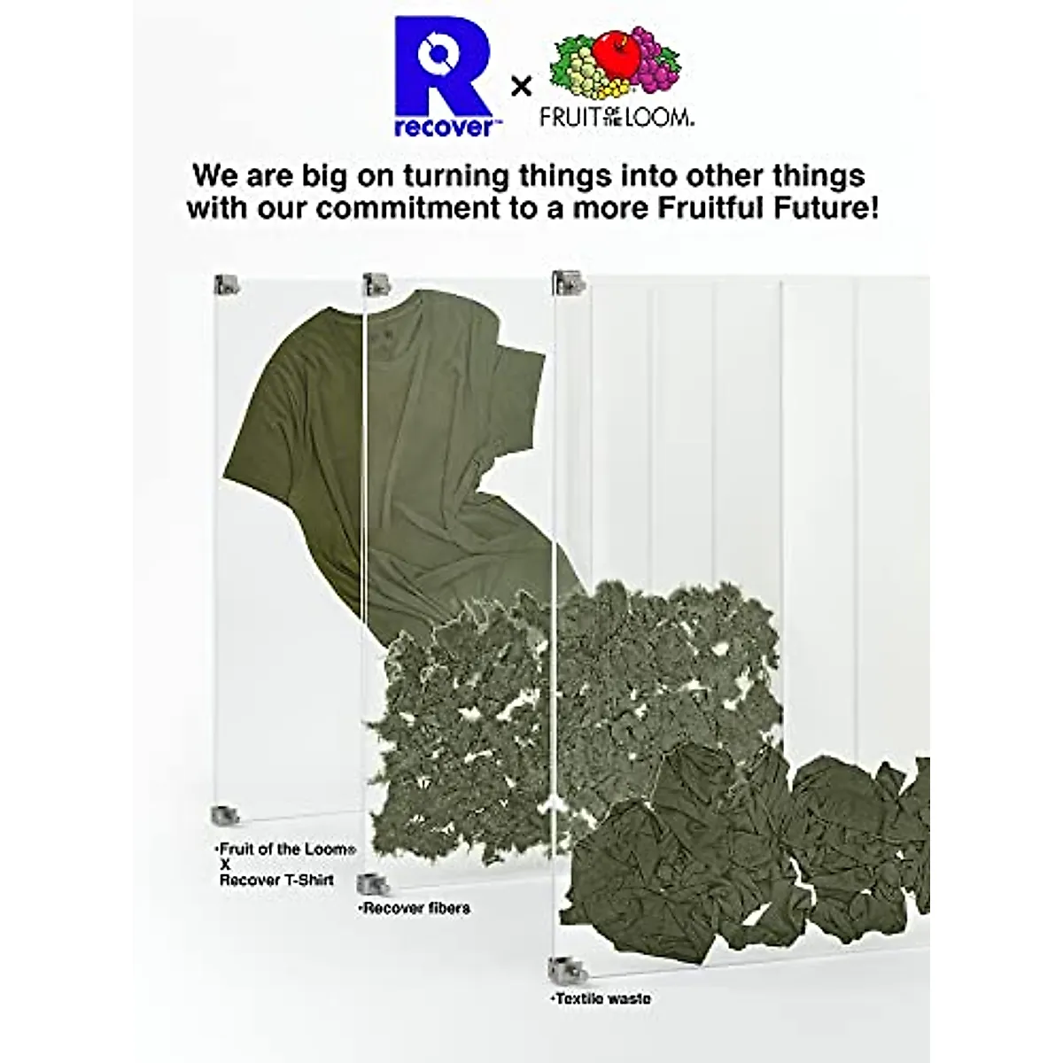 Fruit of the Loom Men's Recover Cotton T-Shirt Made with Sustainable, Low Impact Recycled Fiber, Lilac Petal, Medium