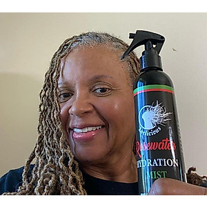 LOCLICIOUS Hydrating Rose Water for Hair Mist Loc Spray |Moisturizer for Healthy Hair Nourishes All Type of Locs Two strands Dreadlocks & Braids| Infused with Aloe, Oil, Rosewater & Glycerin Spray 8oz