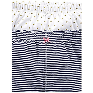 Simple Joys by Carter's Baby Girls' Pant, Pack of 4, Navy Stripe/Pale Peach/Pink/White Dots, 3-6 Months