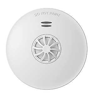 Ecoey Fire Alarms Smoke Detectors, 10-Year Smoke and Heat Detector with Built-in Battery for Home Bedroom and Kitchen, Smoke Detector and Heat Alarm with Easy Install and Test Button, FJ192,1 Pack