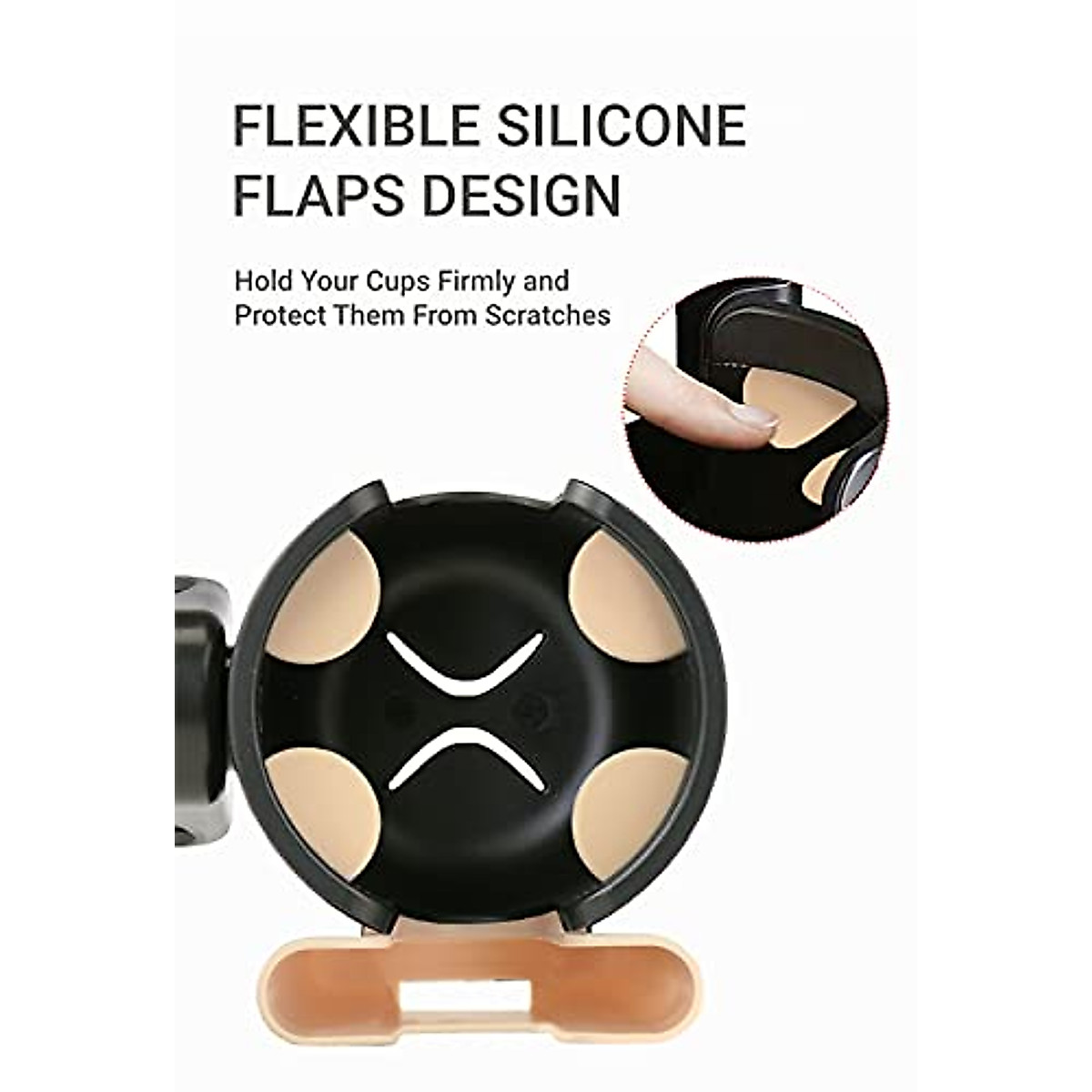 Universal Cup Holder, Stroller Cup Holder with Phone Holder, Stroller Accessories, Bike Water Bottle Holder, Treadmill, Wheelchair(Crepe)