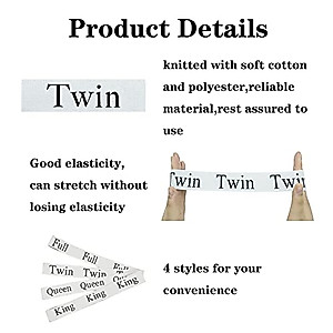 Maletnd 8 Pieces Bed Sheet Organizer Bands, King Queen Twin Full Closet Organization Sheet Straps,Elastic Bed Sheet Storage Sheet Keepers, Linen Labels Bedding Bands