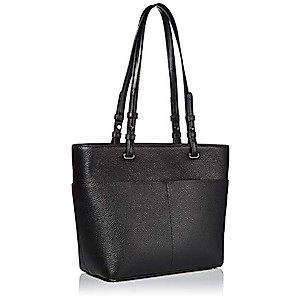 Michael Michael Kors Bedford Medium Top Zip Pocket Tote Black/Black One Size