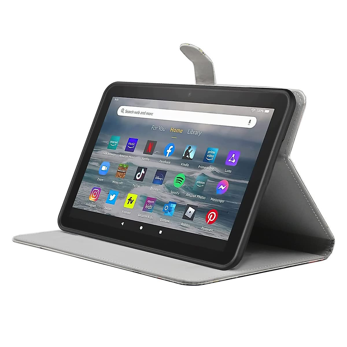 Case for Amazon Kindle Fire HD 8 & 8 Plus Tablet (12th/10th Generation, 2022/2020 Release), PU Leather Folding Stand Shell Shockproof Soft TPU Cover, Marauder's Map Vintage