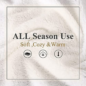 Mushroom Blanket Throw, Plush Fluffy Fleece Blanket, Faux Fur Throw Blanket, Super Soft Throw Blanket for Sofa, Couch and Bed