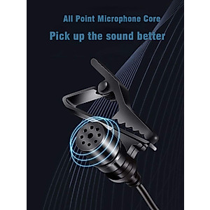 mcoplus Clip-on Lapel Mic Mini Lavalier Microphone for iPhone X, XR, XS, XS Max, iPhone13/ 13 Pro / 13 Pro Max / iPhone12/12 Pro iPhone11/11 Pro Max / iPhone7/ 8 / 8P for YouTube/TikTok/Vlogging