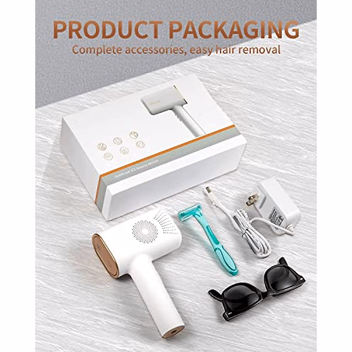 GERCY Laser Hair Removal for Women Permanent, Painless At-Home IPL Hair Removal Device Upgraded to 999,999 Flashes, 5 Level Energy Adjustable & 2 Flash Modes for Beautify Skin, Face, Body, Bikini