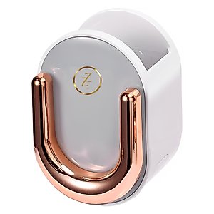 ZZ LIFE Hair Dryer Holder With Caddy and Plug Hook, Wall Mount Hair Dryer Rack Organizer Stand with Storage and Cable Management, for Bedroom, Bathroom, Salon (White)