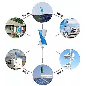 3KW Wind Turbine Generator Kit 24v 48v 96v 120v Free Energy Windmill Vertical Axis Wind Turbine Generator Home Three Phase Generator Maglev Breeze Start (Color : 48v)