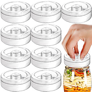 Yesland 9 Pack Fermentation Glass Weights with Easy Grip Handle, Fermentation Weights for Wide Mouth Mason Jar, Sauerkraut, Vegetables, Pickles, Kimchi and Other Fermented Food