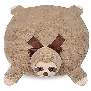 Bearington Baby Lil' Speedster Plush Sloth Belly Blanket, Tummy Time Play Mat
