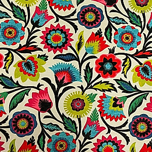 Resort Spa Home Decor: Foam Adirondack Outdoor Chair Cushion | 48” x 20” x 2” | Water and Fade-Resistant Spun Fabric | Fiesta Floral Desert Flower