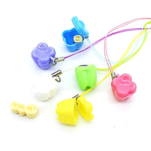 MOMOFULL Baby Tooth Keepsake Box Tooth Fairy Teacher Gifts Lost Teeth Saver Necklace Teeth Holder for Kids 10 Pack