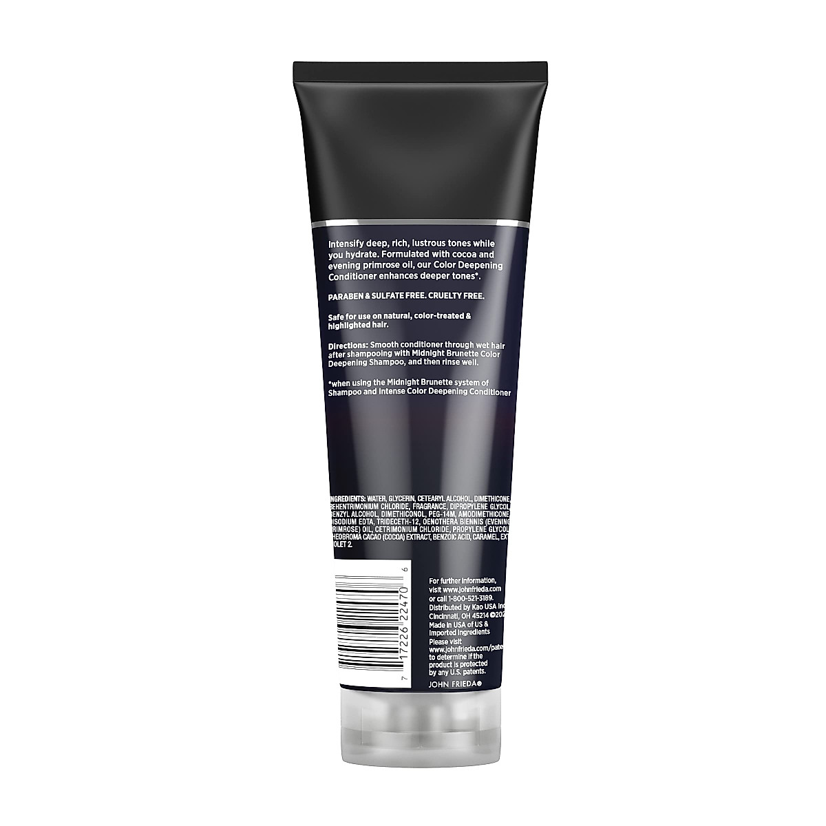John Frieda Midnight Brunette Conditioner, Color Deepening Conditioner to Enhance and Refresh Brunette Tones, Infused with Cocoa and Primrose Oil to Nourish and Enhance Brunette Tones, 8.3 Oz