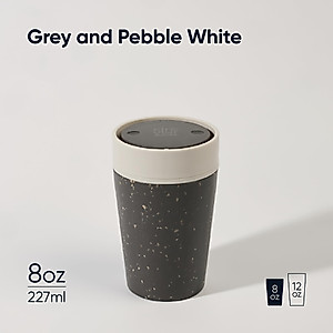 Circular & Co Insulated Reusable Coffee Cup - 8oz/227ml - Small Travel Mug - 100% Leakproof & Lockable - Push Top, One Hand Open, 360 Drinking Coffee Tumbler - Recyclable - BPA Free, Dishwasher Safe