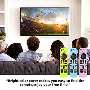 3 Pack Remote Case (Glow Green+Rose+Sky Blue)
