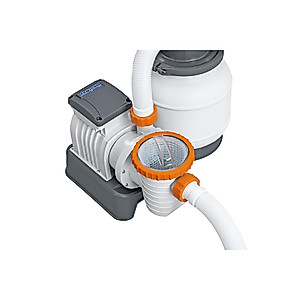 Bestway 58498E Flowclear 1500 Gallon Sand Filter Pool Pump for Above Ground 300 to 11,200 Gallon Swimming Pools with Adapter (Sand is Sold Separately)