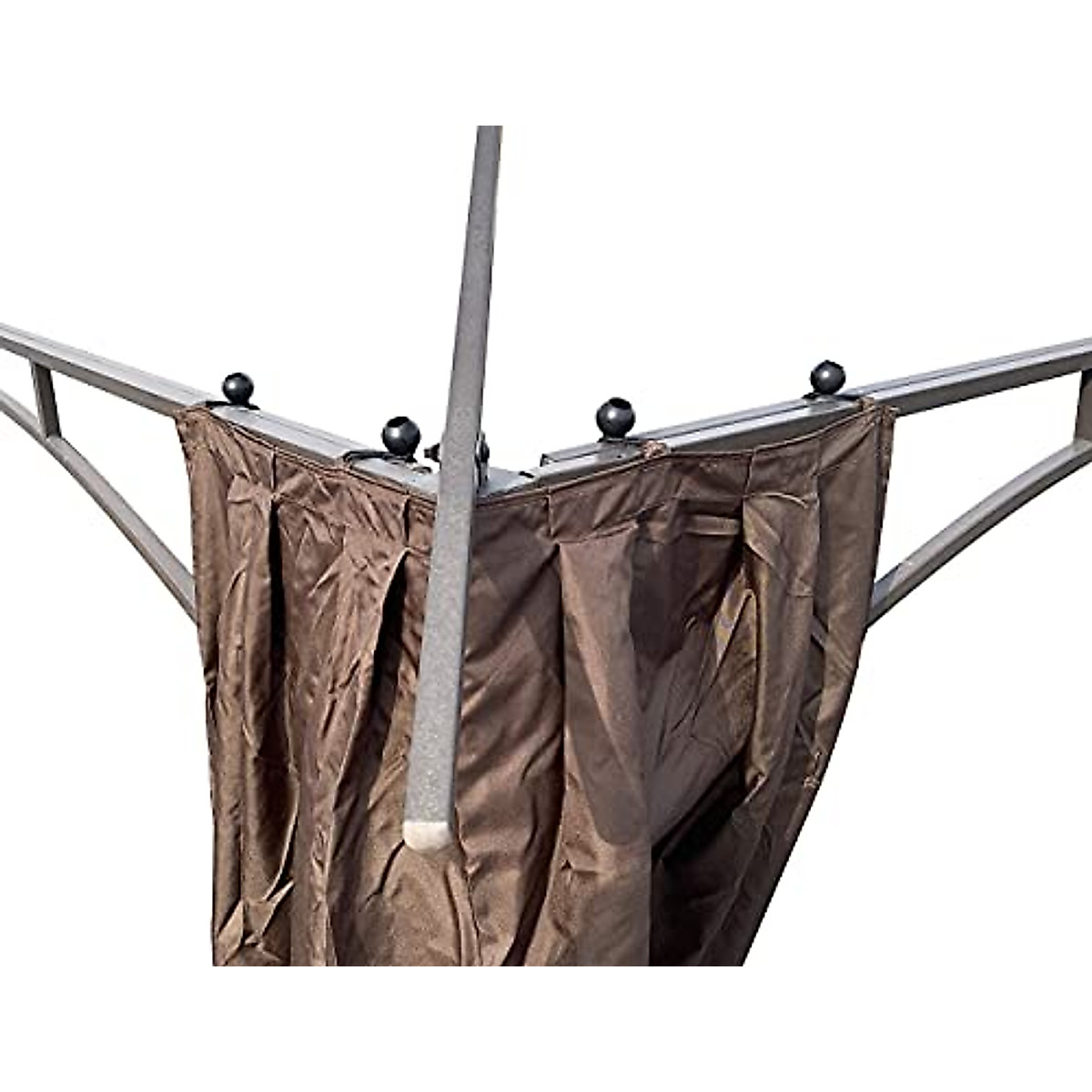 APEX GARDEN 4 Poles Brown Corner Curtain Set for Lowe's 10' x 12' Gazebo Model #GF-12S004BTO / GF-12S004B-1 (Corner Curtains Only) (Dark Brown)