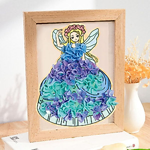 DiveDream Fabric Art Frenzy，Kids Project Creative Toys，Kids DIY Arts Crafts Kit, Paper Craft Kit for Girls Age 3-8 (A+B)